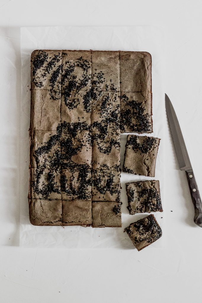 Black Sesame Butter Mochi - Rezel Kealoha