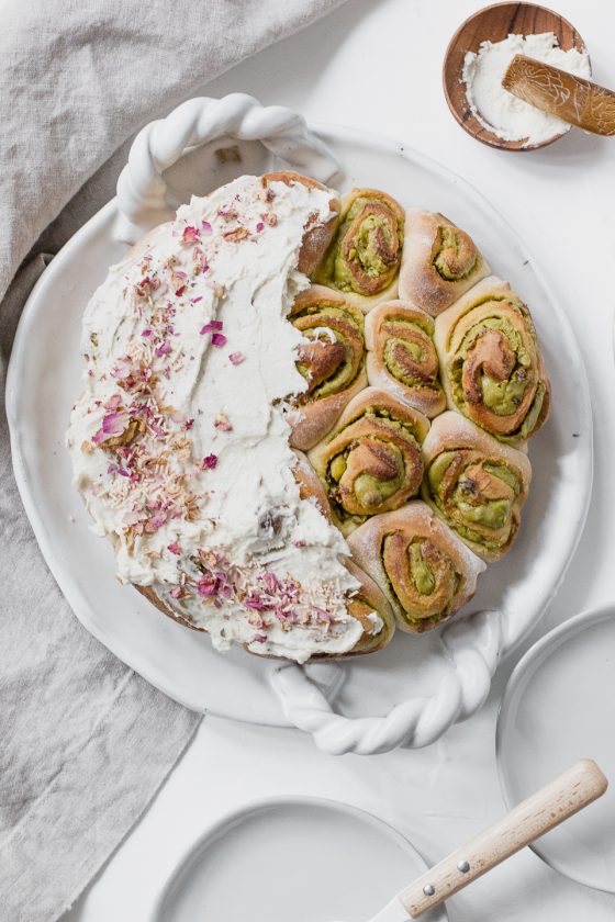 Pistachio Rose and Cardamom Rolls - Rezel Kealoha