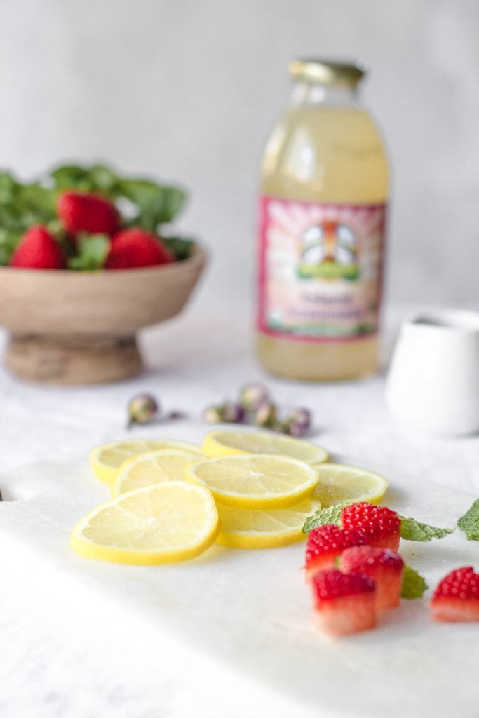 Rosewater Strawberry Lemonade Spritzer - Rezel Kealoha