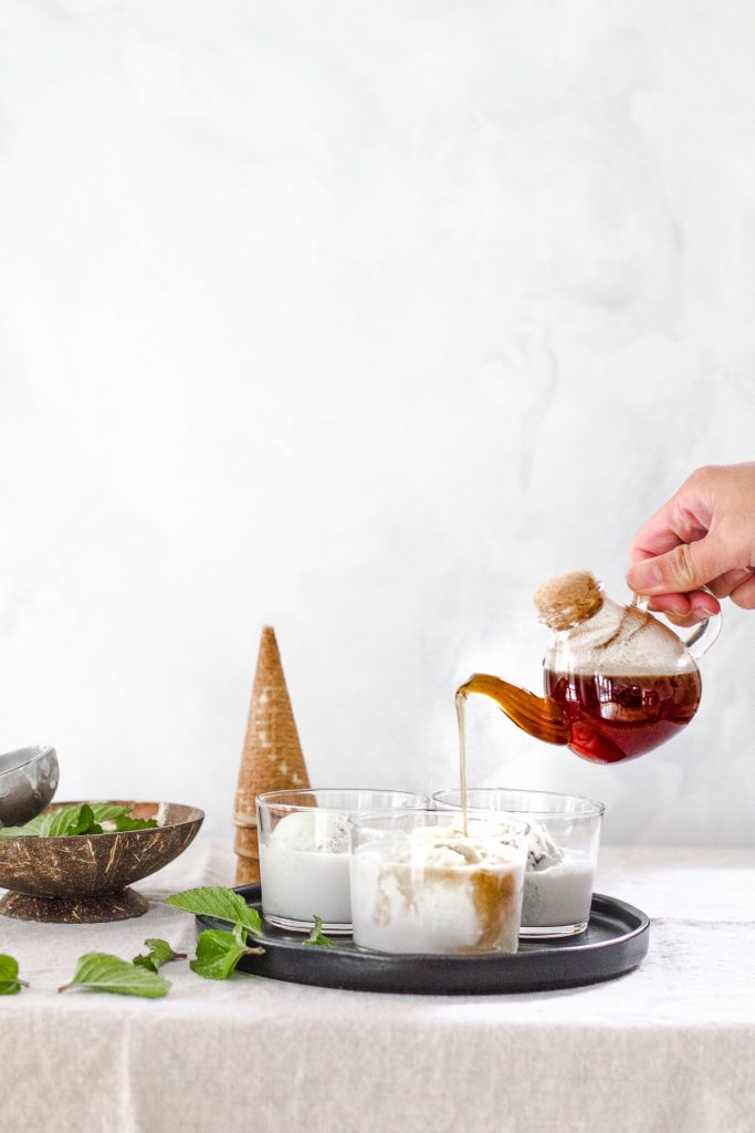 Summer Time Minty Cold Brew Affogato - Rezel Kealoha