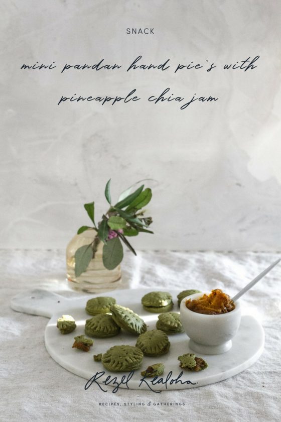 Pandan Mini Pie's with Pineapple Chia Seed Jam - Rezel Kealoha