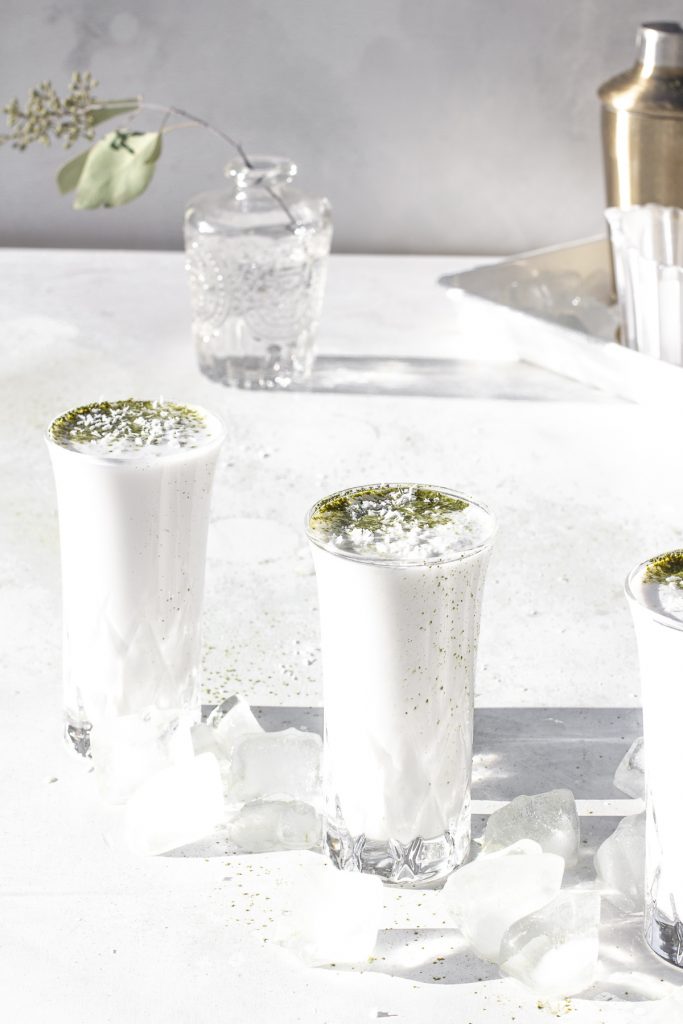 Creamy Buko Pandan Shooters (Filipino Inspired Cocktail) - Rezel Kealoha