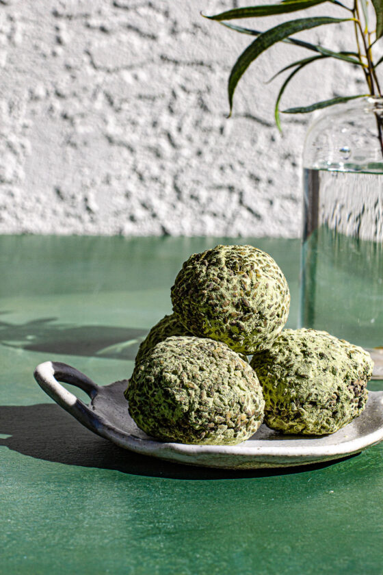 Matcha Goma Dango with Red Bean Paste Recipe - Rezel Kealoha