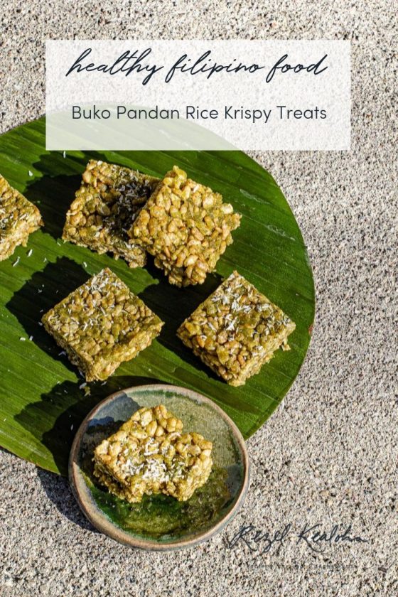 Buko Pandan Rice Krispy Treats - Rezel Kealoha
