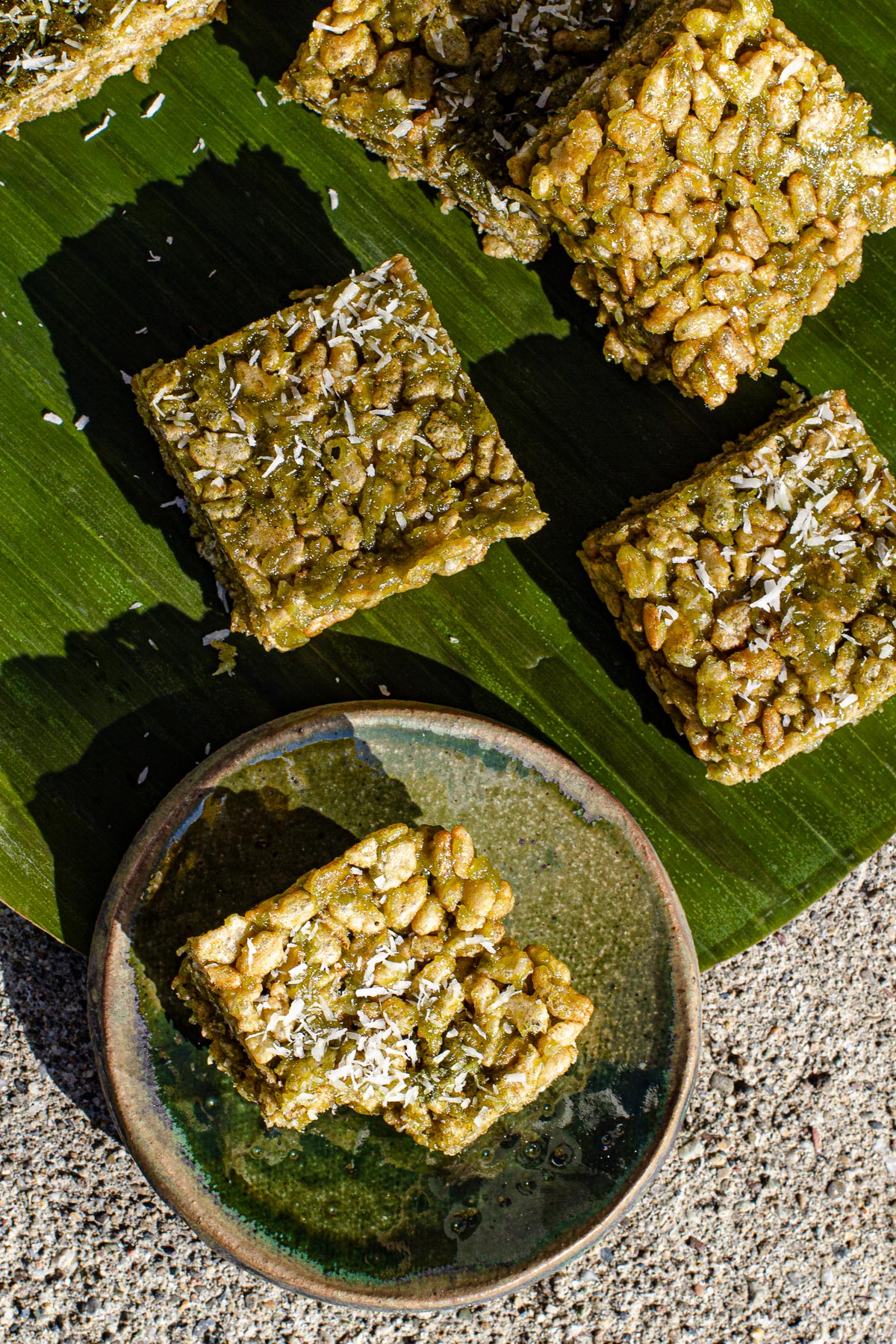 Buko Pandan Rice Krispy Treats - Rezel Kealoha