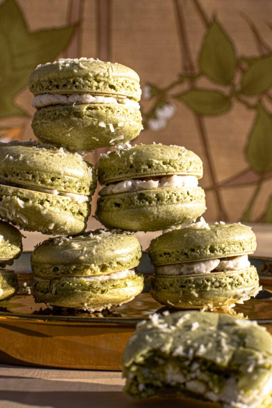 Buko Pandan Macaron with Mango Jelly Recipe - Rezel Kealoha