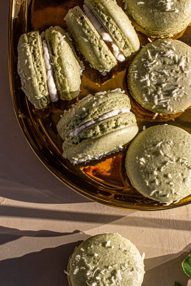 Buko Pandan Macaron with Mango Jelly Recipe - Rezel Kealoha