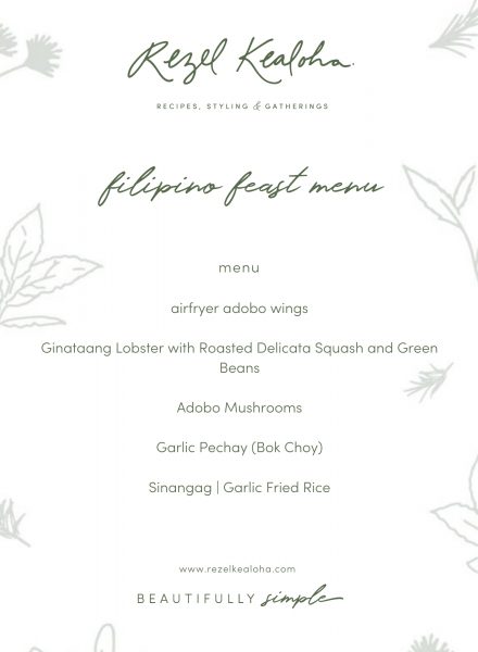 Say What... A No Lechon Kind of Filipino Feast - Rezel Kealoha