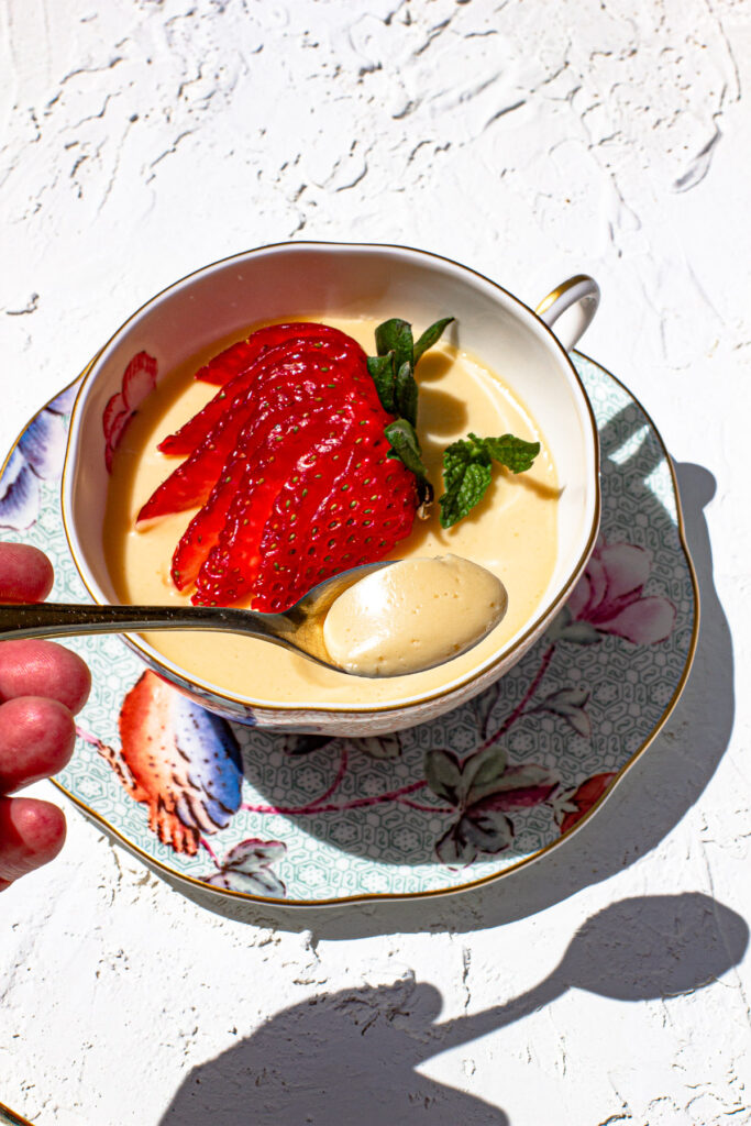 Lilikoi Posset - 3 Ingredient Passion Fruit Pudding - Rezel Kealoha