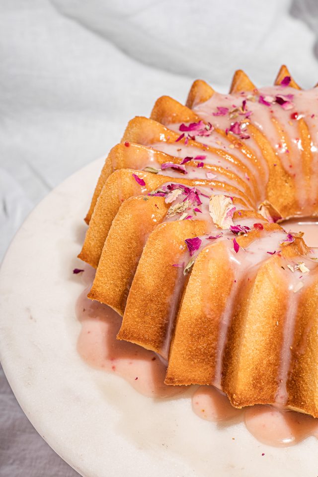 Two Ingredient Ispahan Cake with Raspberry, Rose and Lychee - Rezel Kealoha