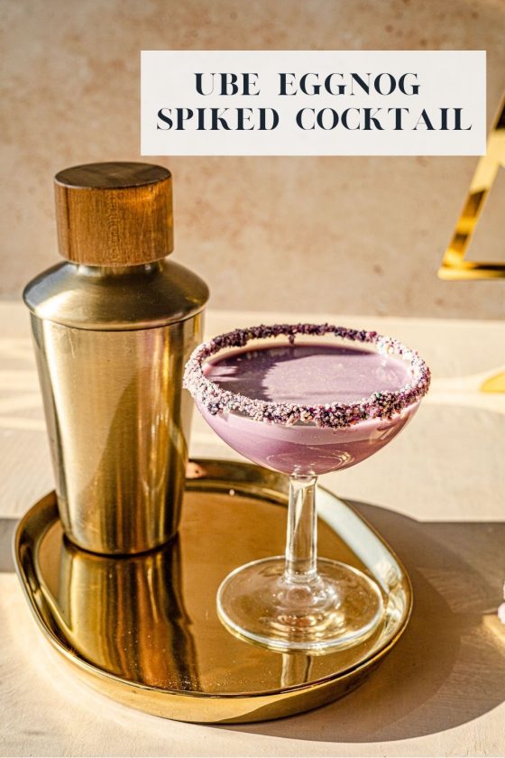 Ube Eggnog Spiked Cocktail - Rezel Kealoha