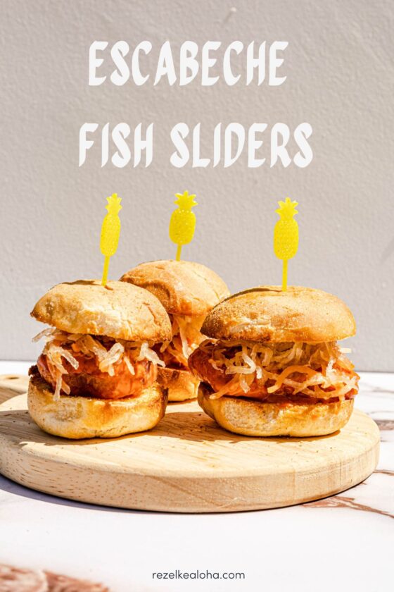 Escabeche Fish Sliders - Rezel Kealoha