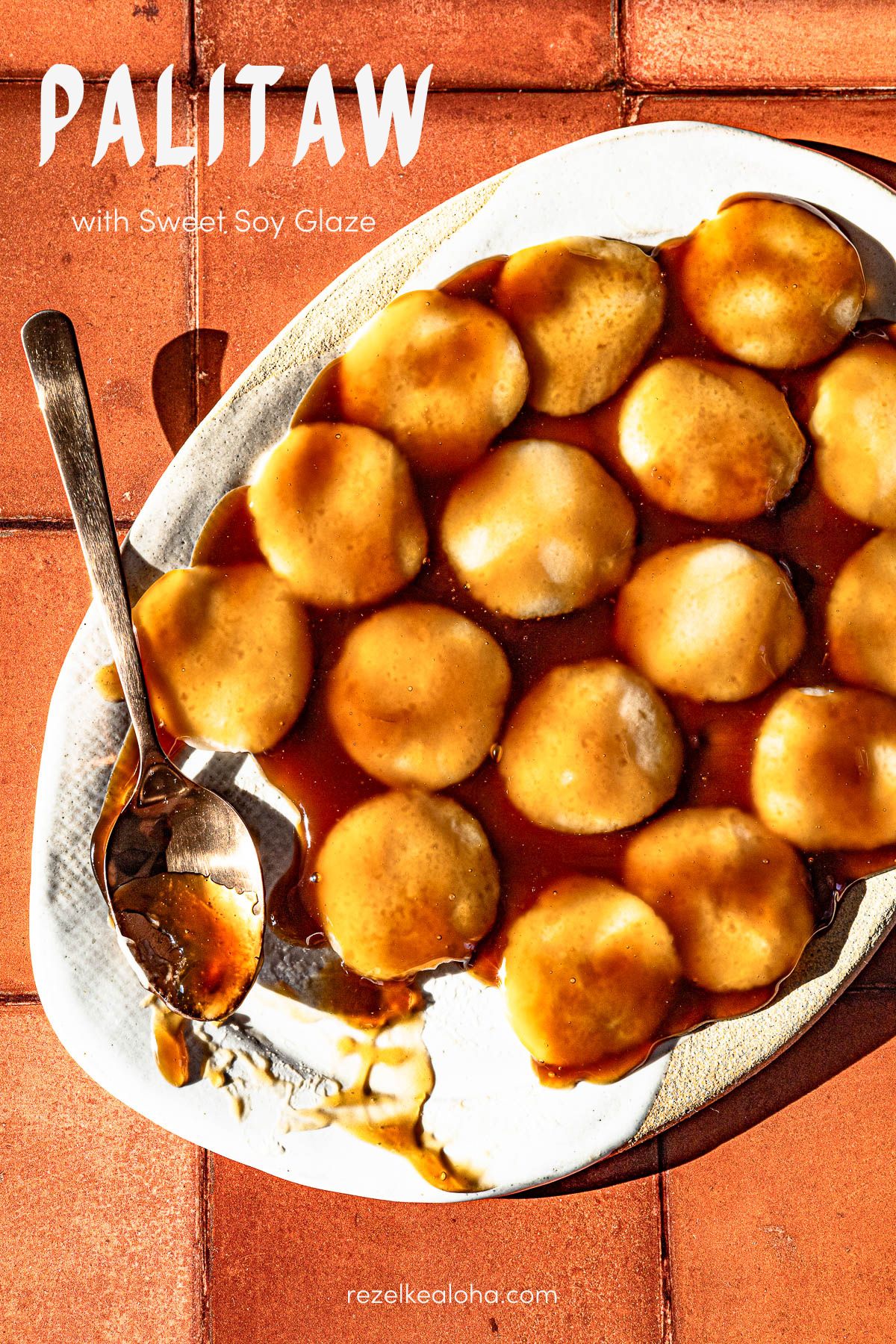 Palitaw with Sweet Soy Glaze - Rezel Kealoha