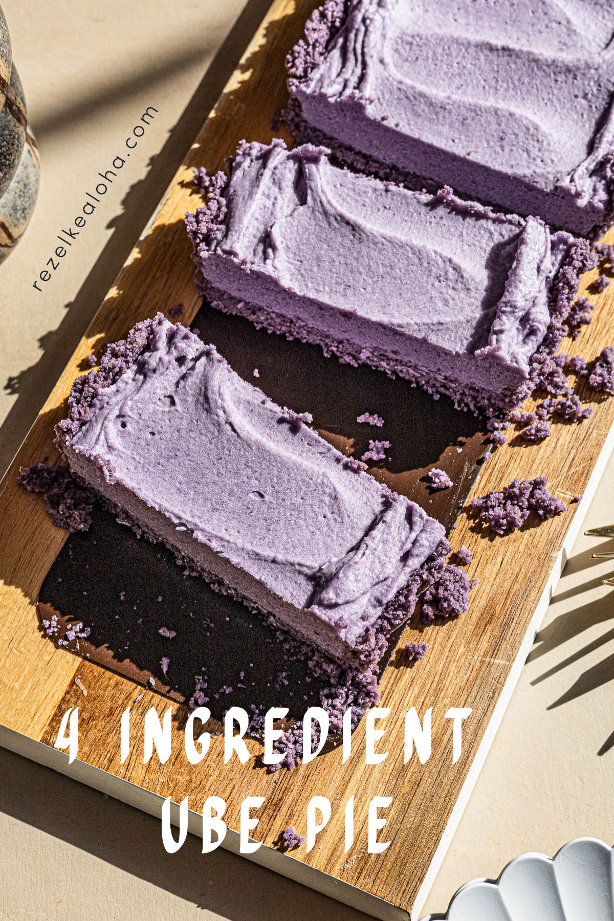 Ube Pie Made with Only 4 Ingredients! - Rezel Kealoha