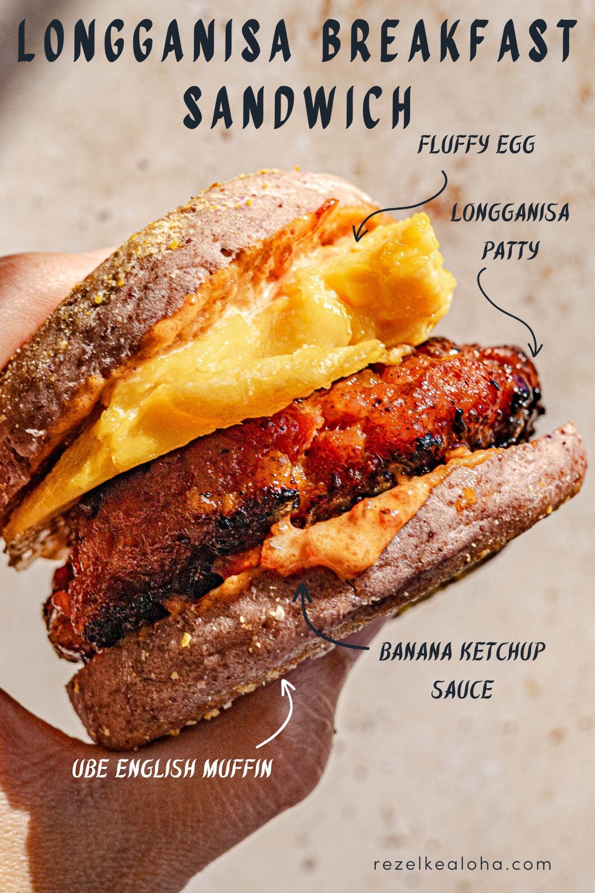 Longganisa Breakfast Sandwich - Rezel Kealoha