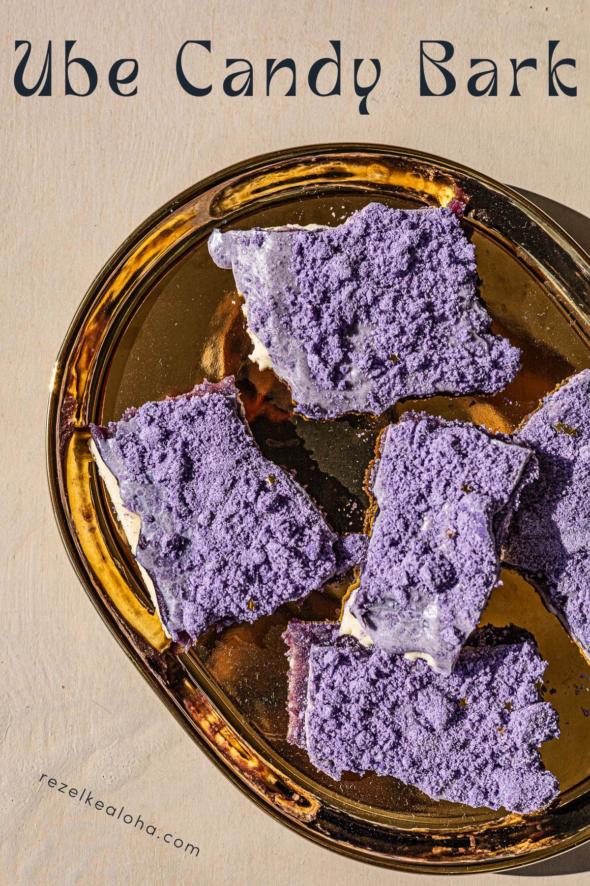 Ube Candy Bark - Rezel Kealoha